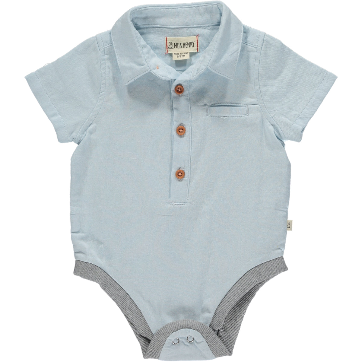 HELFORD Pale Blue Woven Onesie – Me & Henry
