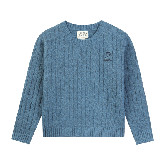 CLASSY blue cable sweater – Me & Henry
