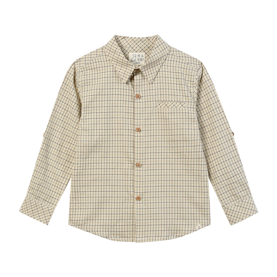 ATWOOD woven shirt cream country paid – Me & Henry